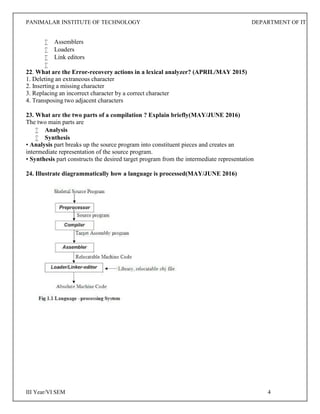 Cs6660 compiler design | PDF