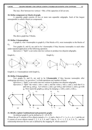 Cs6702 graph theory and applications 2 marks questions and answers | PDF