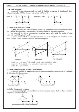 Cs6702 graph theory and applications 2 marks questions and answers | PDF
