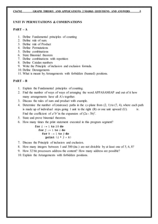 Cs6702 graph theory and applications question bank | DOCX