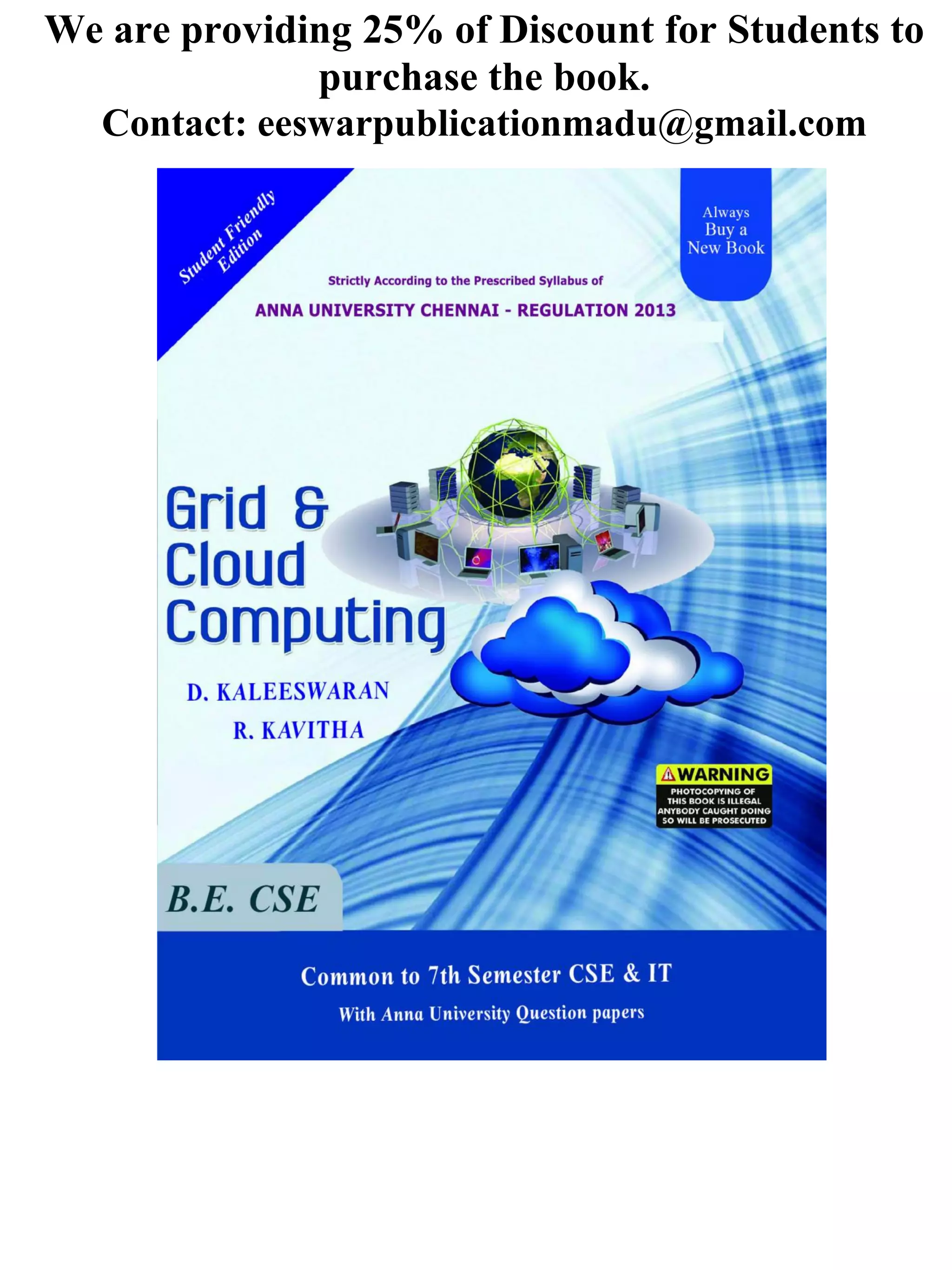 Cs6703 grid and cloud computing book | PDF