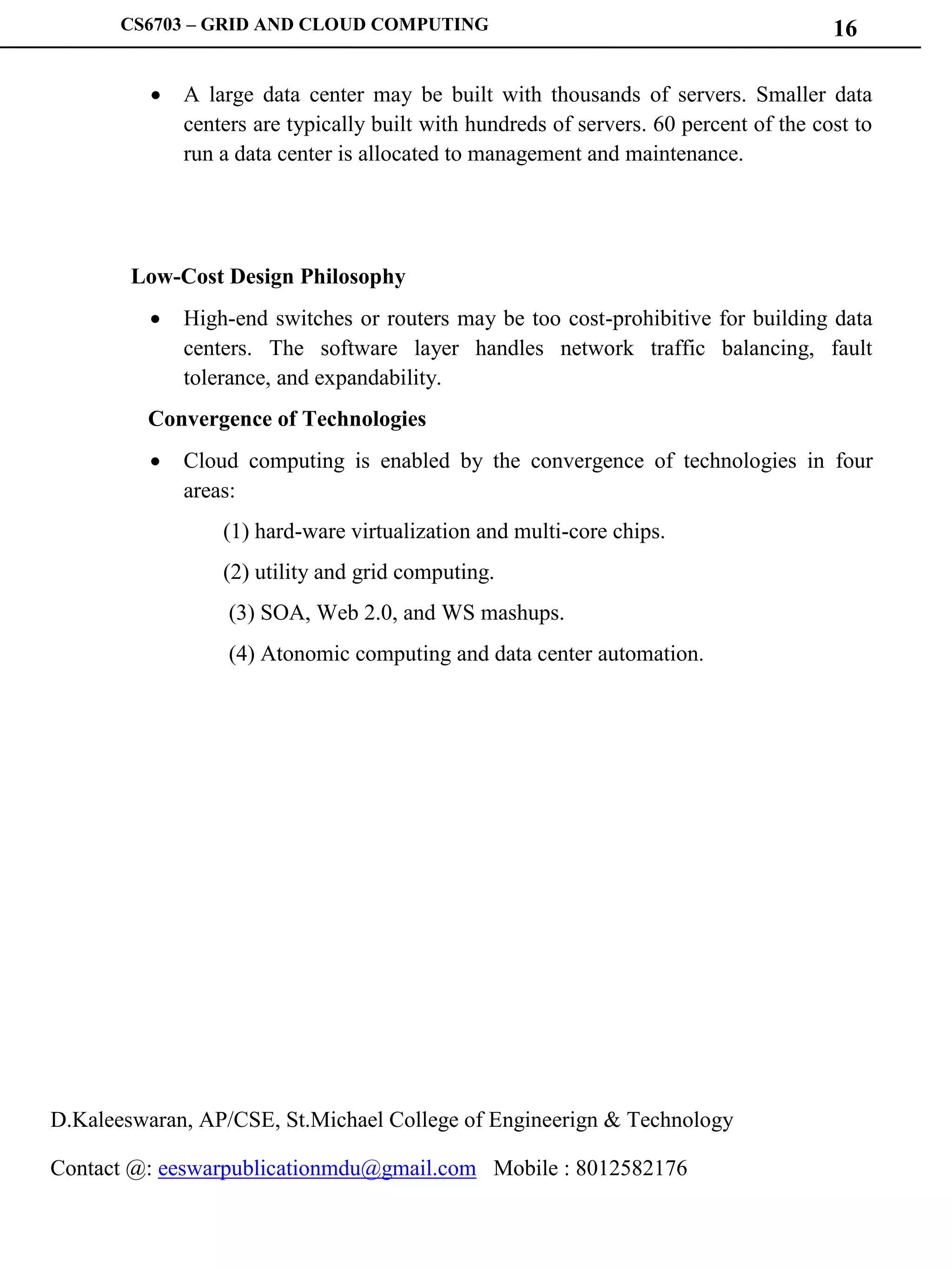 Cs6703 grid and cloud computing book | PDF | Computing | Technology & Computing