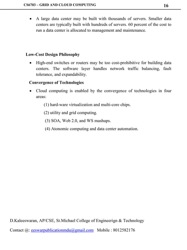 Cs6703 grid and cloud computing book | PDF | Computing | Technology & Computing