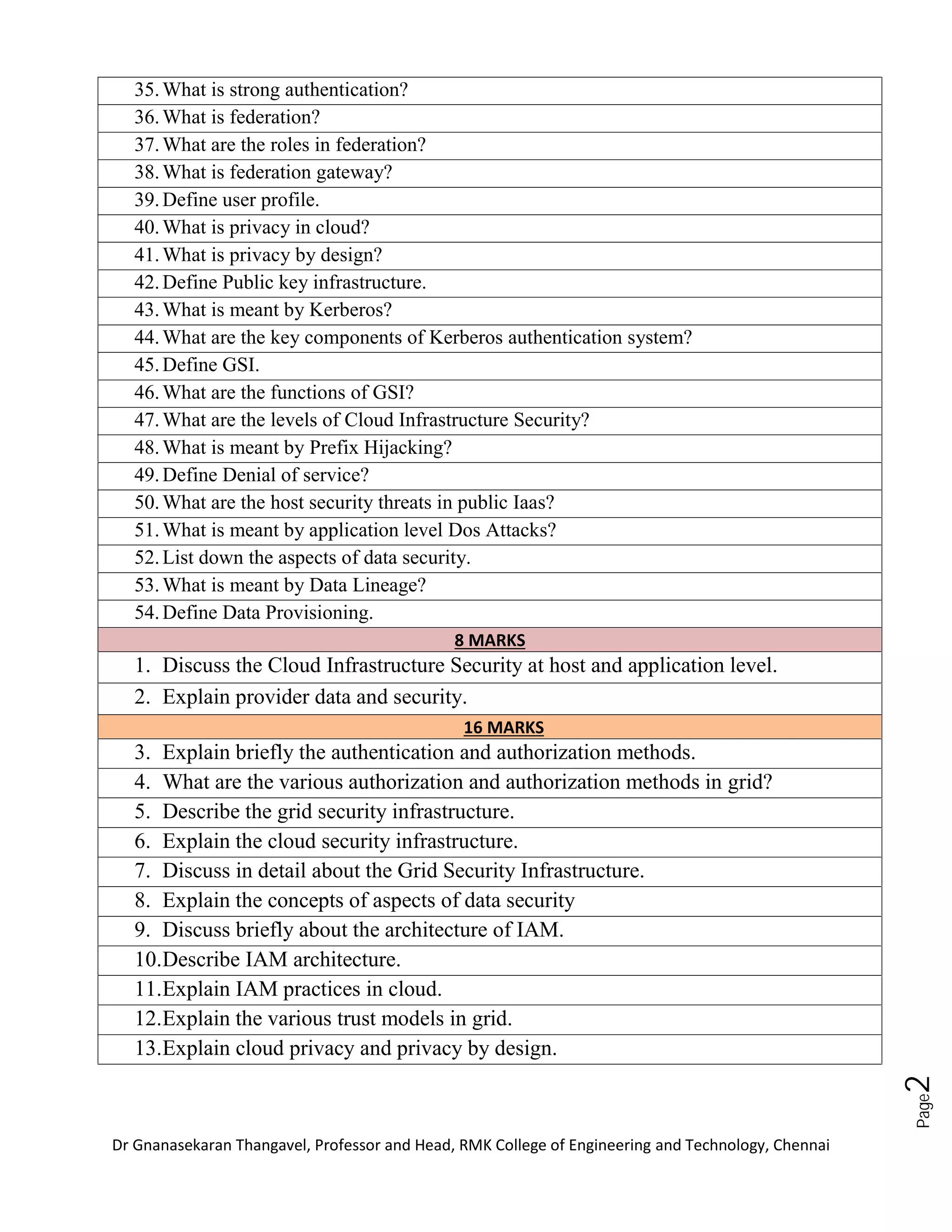 Cs6703 grid and cloud computing unit 5 questions | PDF | Cloud Computing | Internet