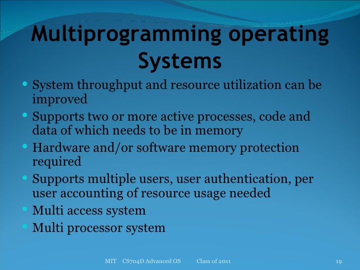 Advanced Operating System- Introduction