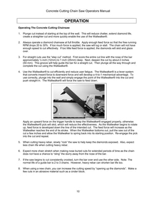 CS Unitec Air Powered Concrete Cutting Chainsaw | PDF