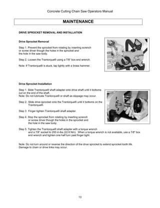 CS Unitec Air Powered Concrete Cutting Chainsaw | PDF
