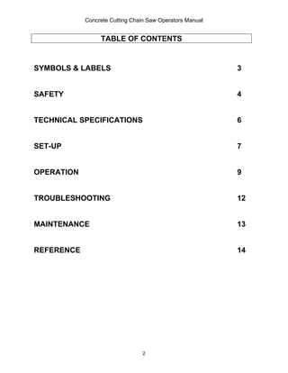 CS Unitec Air Powered Concrete Cutting Chainsaw | PDF