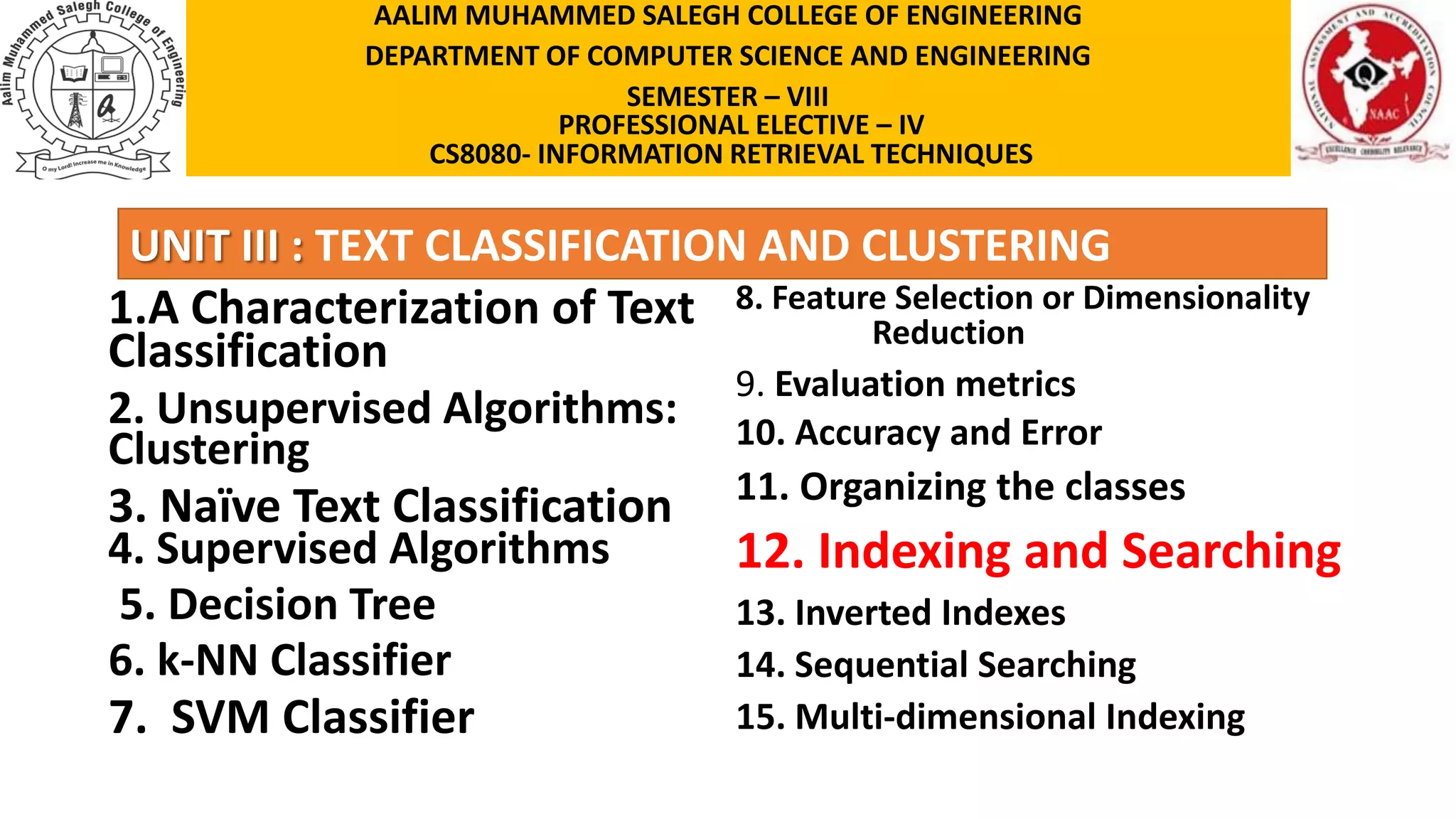 CS8080_IRT_UNIT - III T12 INDEXING AND SEARCHING.pdf