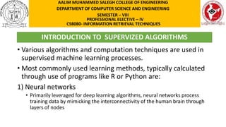 CS8080_IRT_UNIT - III T4 SUPERVISED ALGORITHMS.pdf