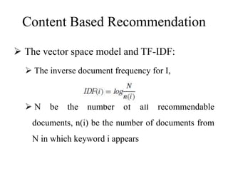 CS8091_BDA_Unit_III_Content_Based_Recommendation | PPT