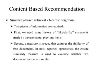 CS8091_BDA_Unit_III_Content_Based_Recommendation | PPT