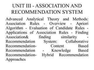 CS8091_BDA_Unit_III_Content_Based_Recommendation | PPT
