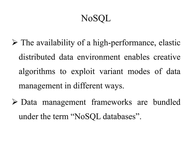 CS8091_BDA_Unit_V_NoSQL | PPT