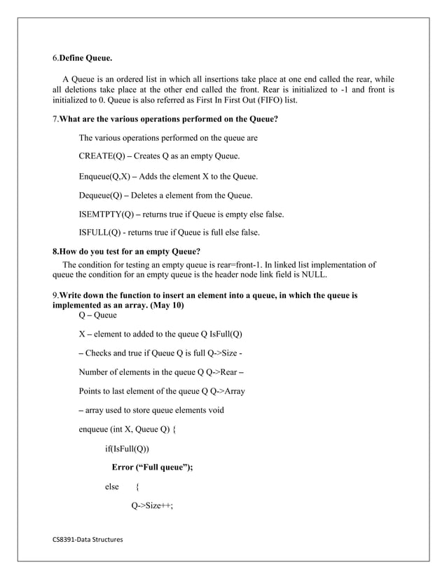 CS8391-DATA STRUCTURE.pdf1111111111111111 | PDF