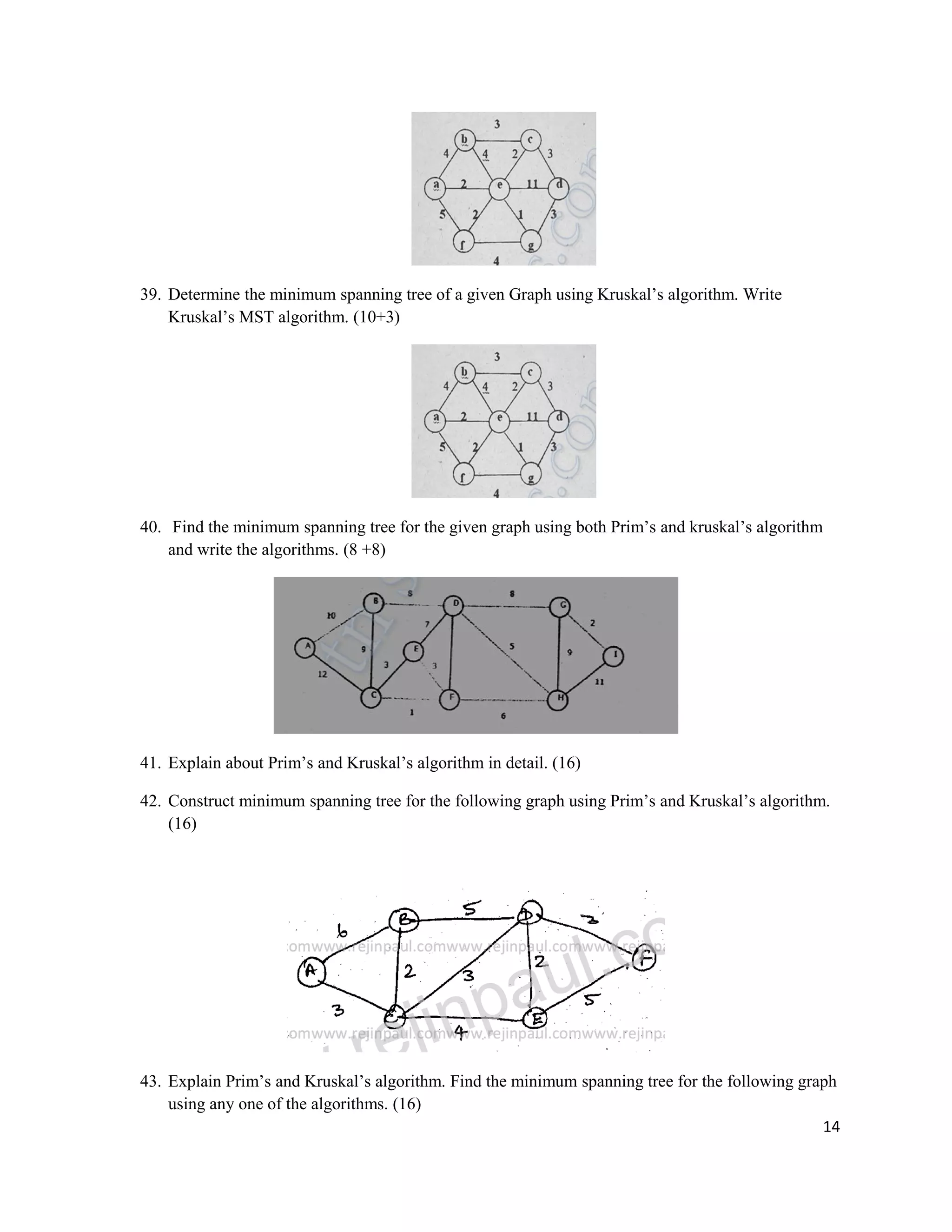 CS8391 Data Structures Part B Questions Anna University | DOC