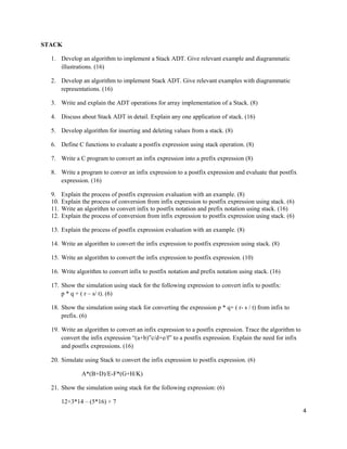 CS8391 Data Structures Part B Questions Anna University | DOC