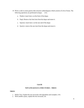 CS8391 Data Structures Part B Questions Anna University | DOC