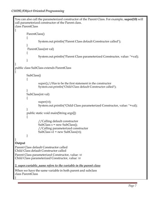 Cs8392 oops 5 units notes | PDF