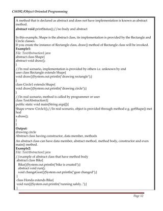 Cs8392 oops 5 units notes | PDF