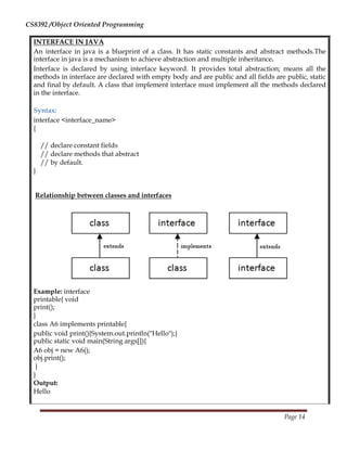 Cs8392 oops 5 units notes | PDF