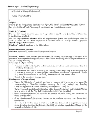 Cs8392 oops 5 units notes | PDF