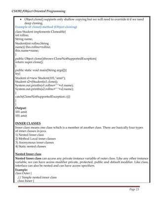 Cs8392 oops 5 units notes | PDF