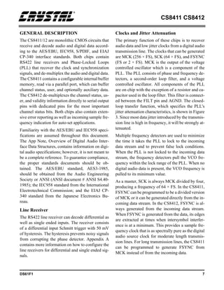 CS8411 Data sheet for enginering and electric technology | PDF