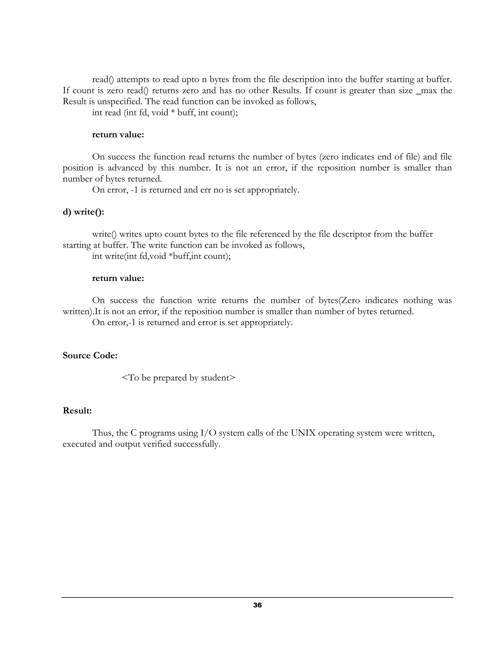 CS8461 Operating System Lab Manual S.Selvi | PDF