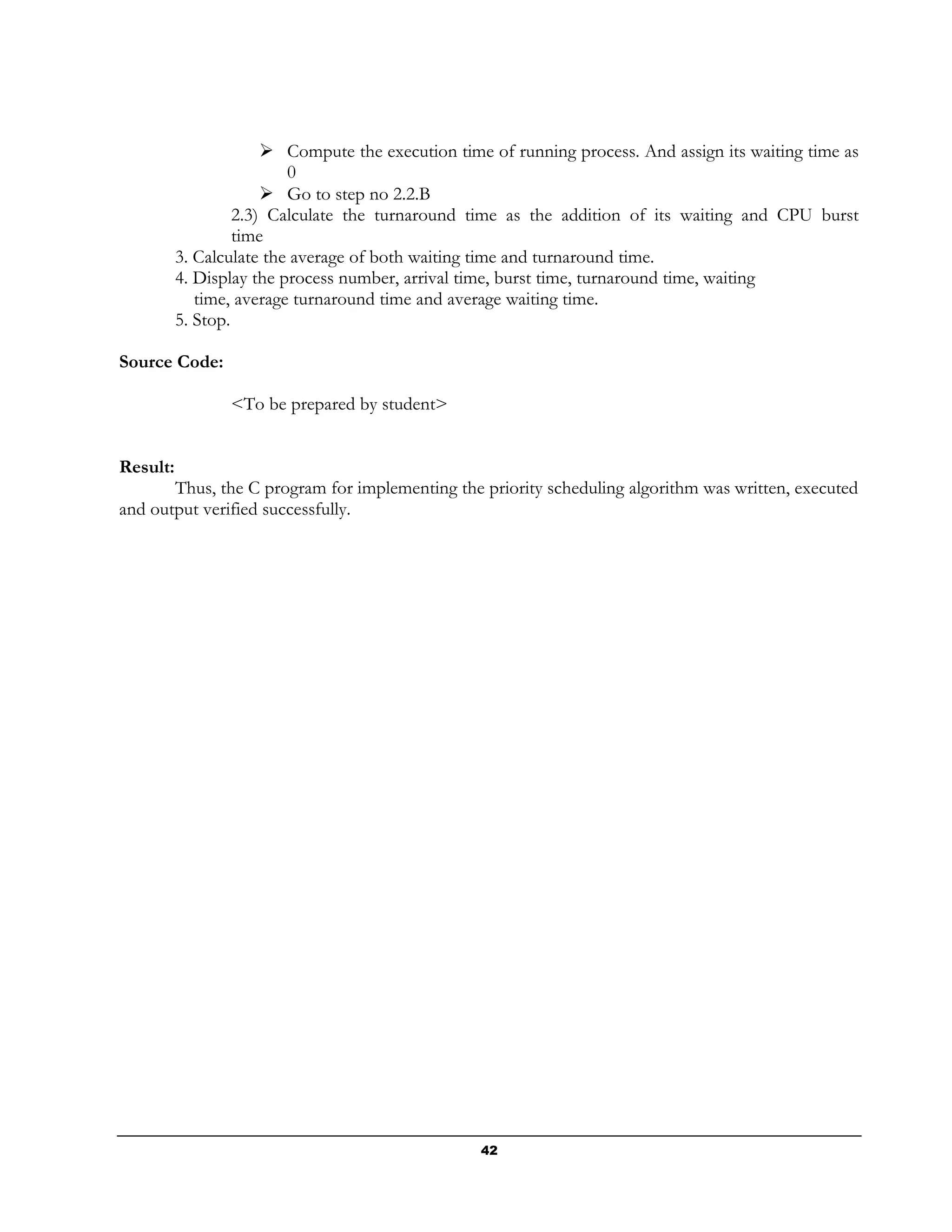 CS8461 Operating System Lab Manual S.Selvi | PDF