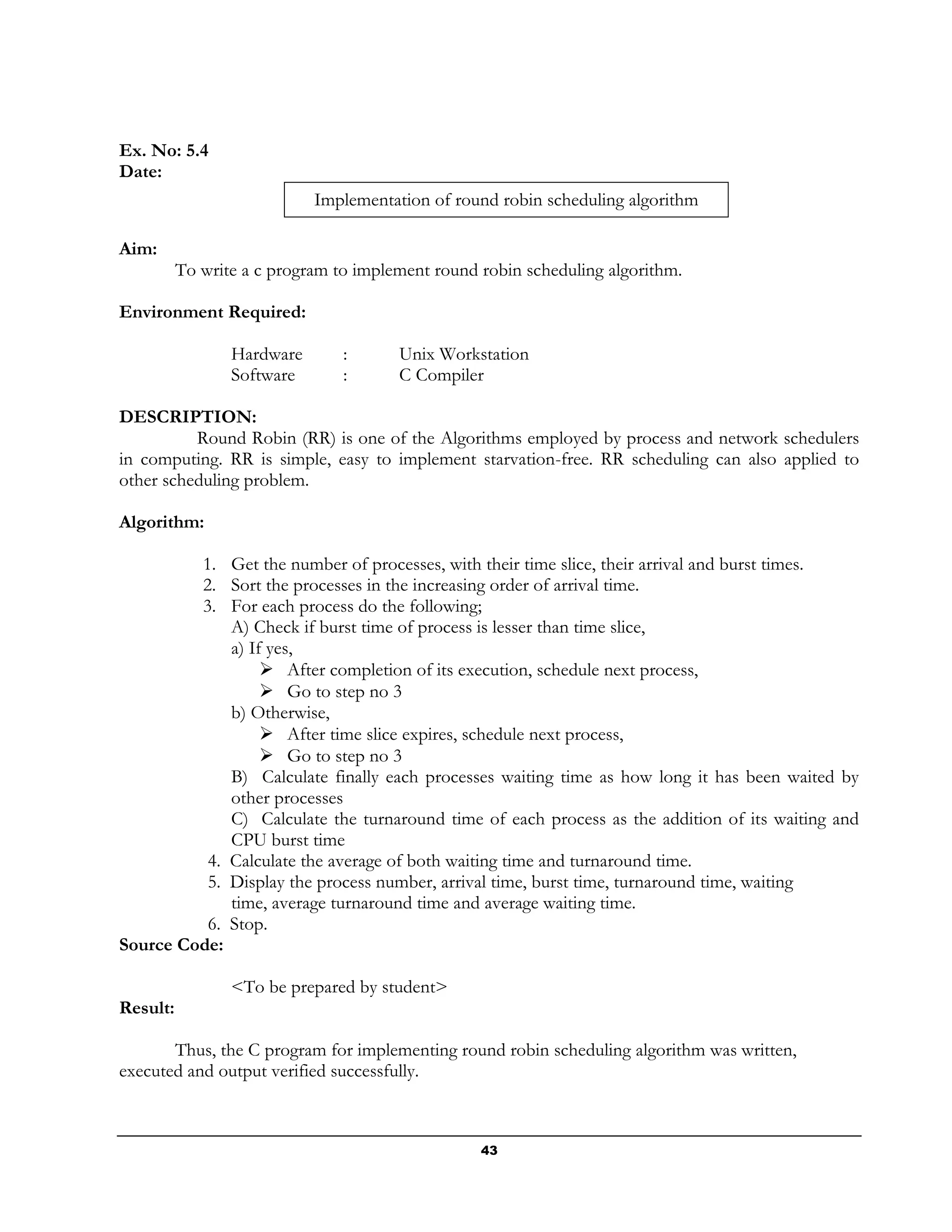 CS8461 Operating System Lab Manual S.Selvi | PDF