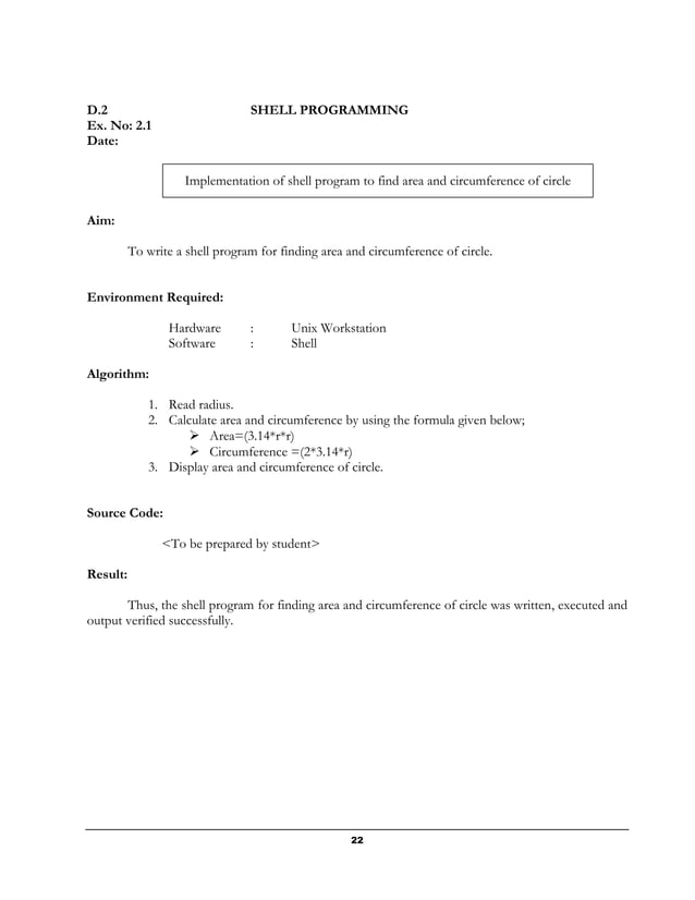 CS8461 Operating System Lab Manual S.Selvi | PDF