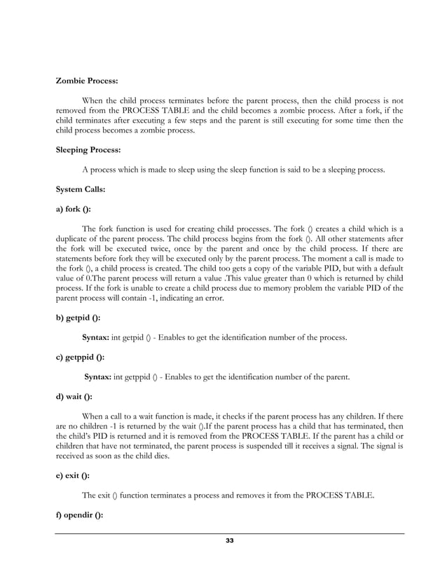 CS8461 Operating System Lab Manual S.Selvi | PDF