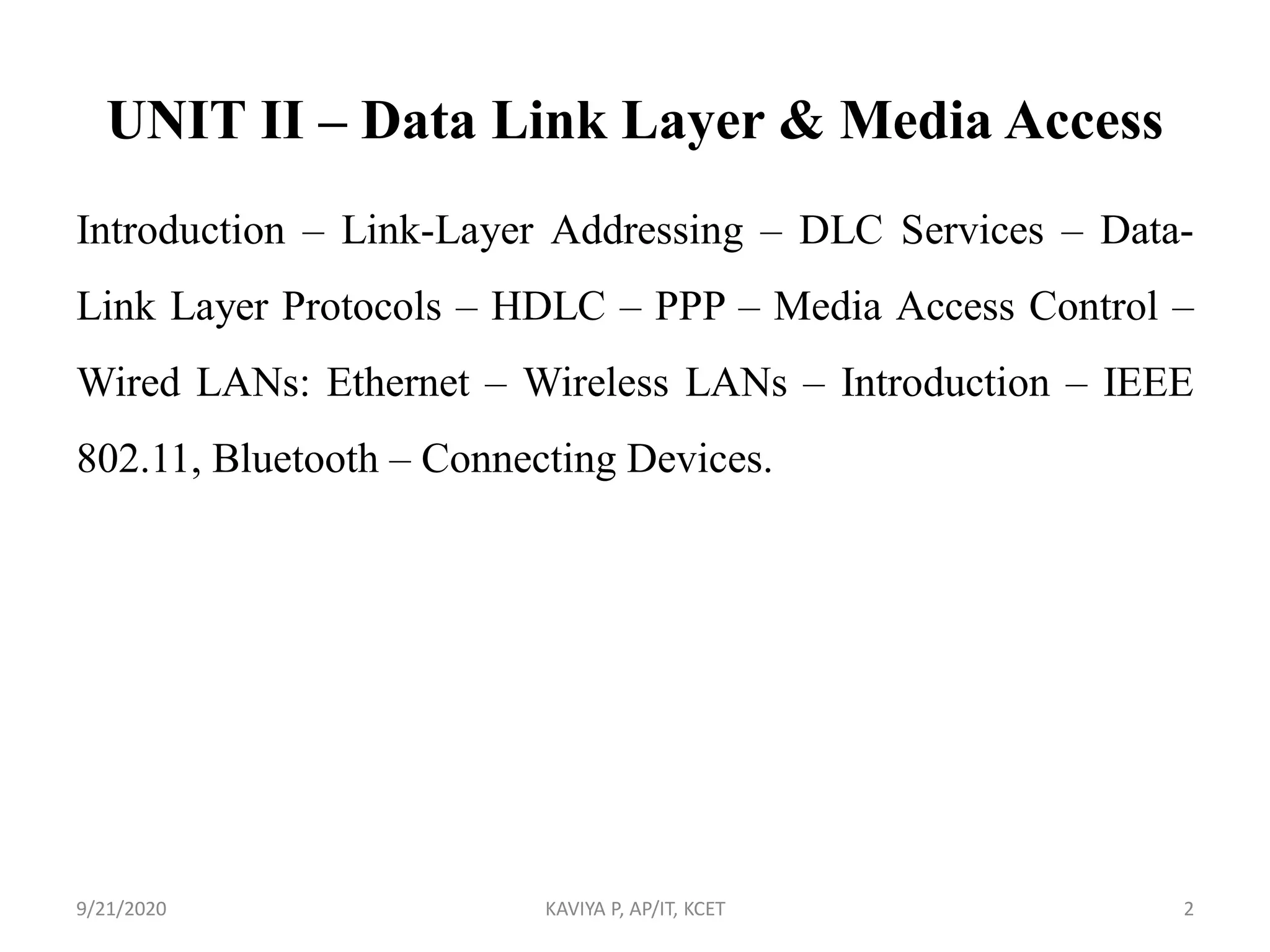CS8591 Computer Networks - Unit II | PDF