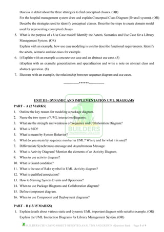 CS8592-OOAD Question Bank | PDF