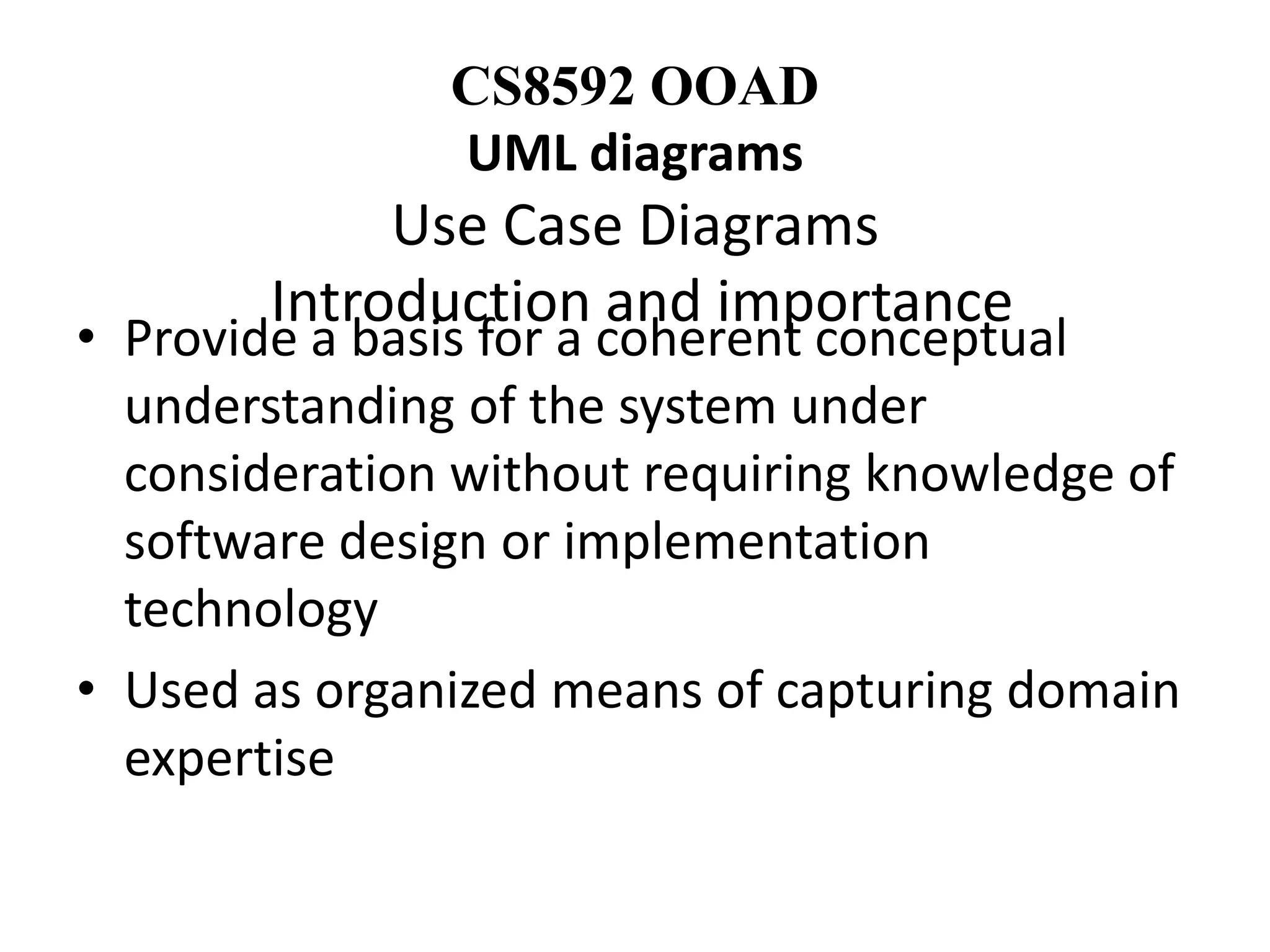 Cs8592 Ooad Unit 1 Ppt