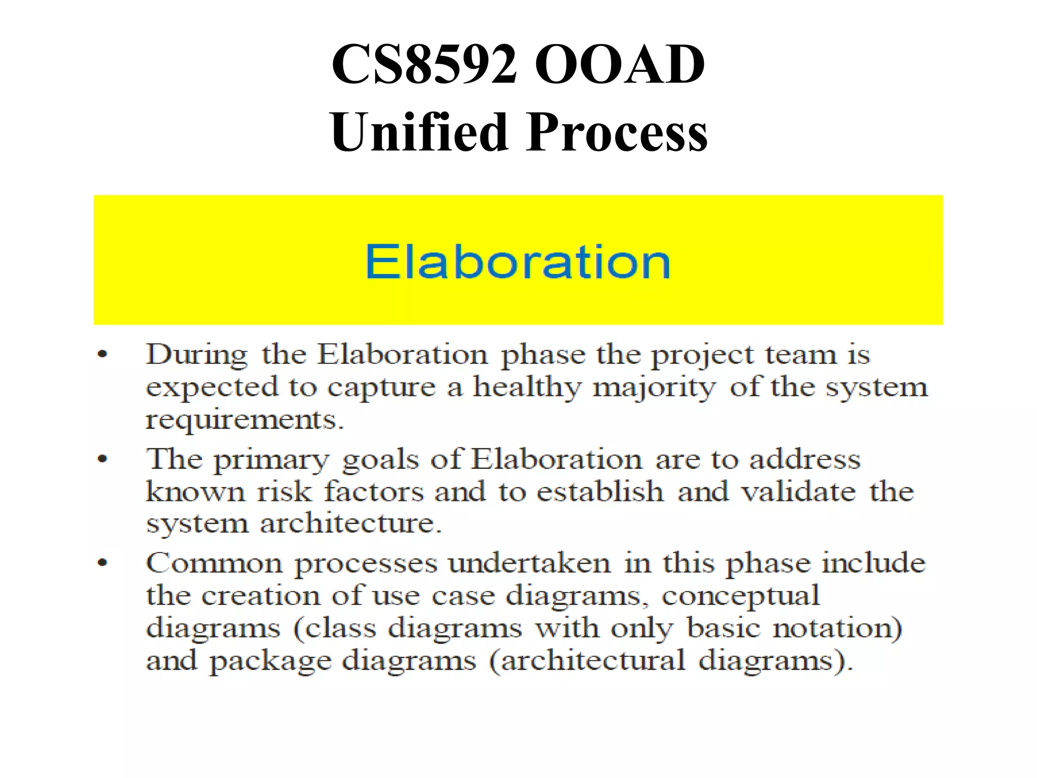 Cs8592 ooad unit 1 | PPT