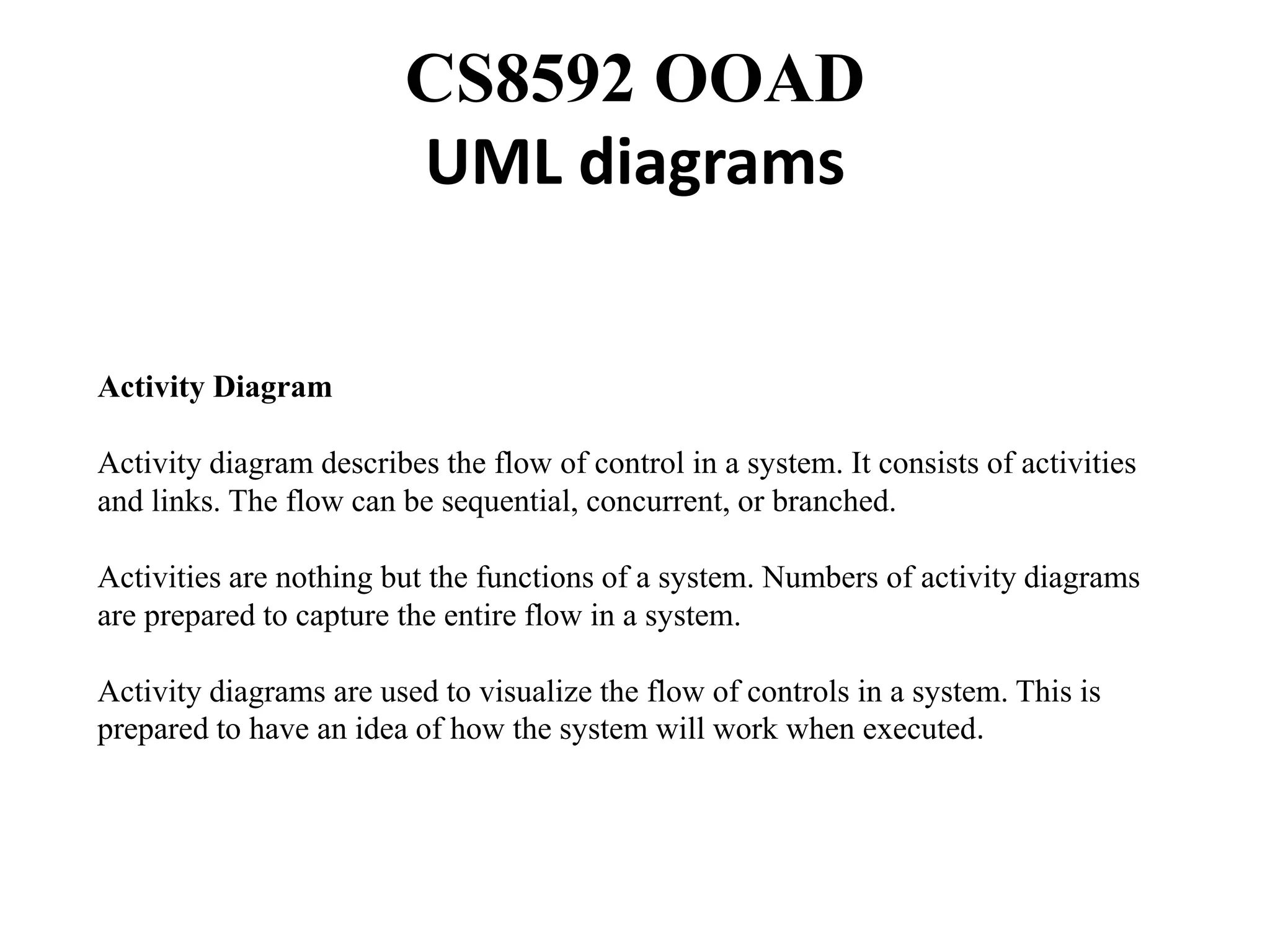 Cs8592 ooad unit 1 | PPT