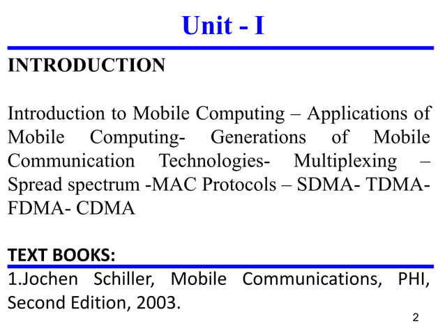 CS8601 MOBILE COMPUTING | PDF