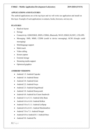 CS8662 Mobile Application Development Lab Manual | PDF