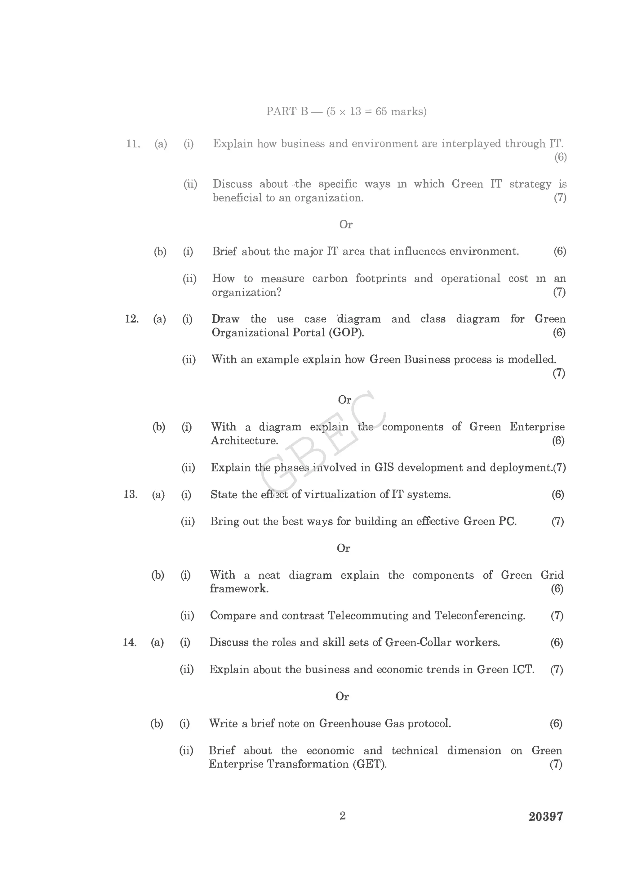 CS878 Green Computing Anna University Question Paper | PDF