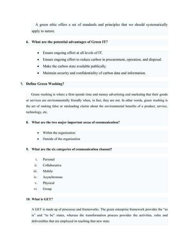 CS8078-Green Computing Question Bank | PDF