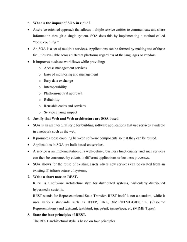 CS8791 Cloud Computing - Question Bank | PDF