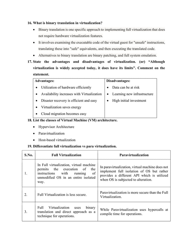 CS8791 Cloud Computing - Question Bank | PDF