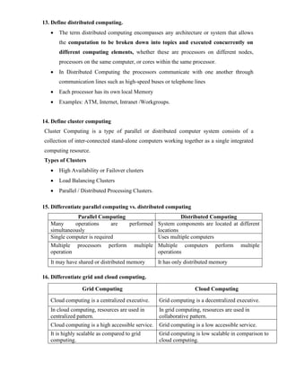 CS8791 Cloud Computing - Question Bank | PDF