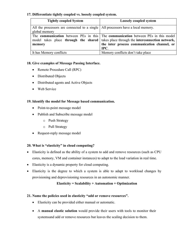 CS8791 Cloud Computing - Question Bank | PDF