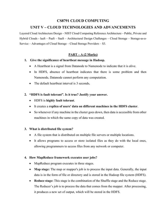Cs8791 Cloud Computing Question Bank Pdf