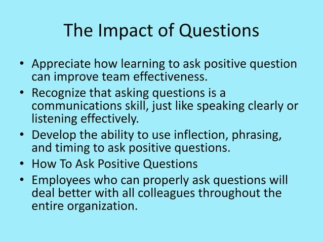 Questioning Skills in Communication | PPTX | Resume Writing and Advice | Job Search