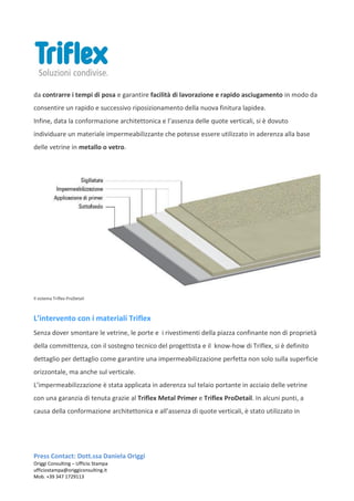 Triflex: impermeabilizzazione del portico in Corso Garibaldi a Milano | PDF