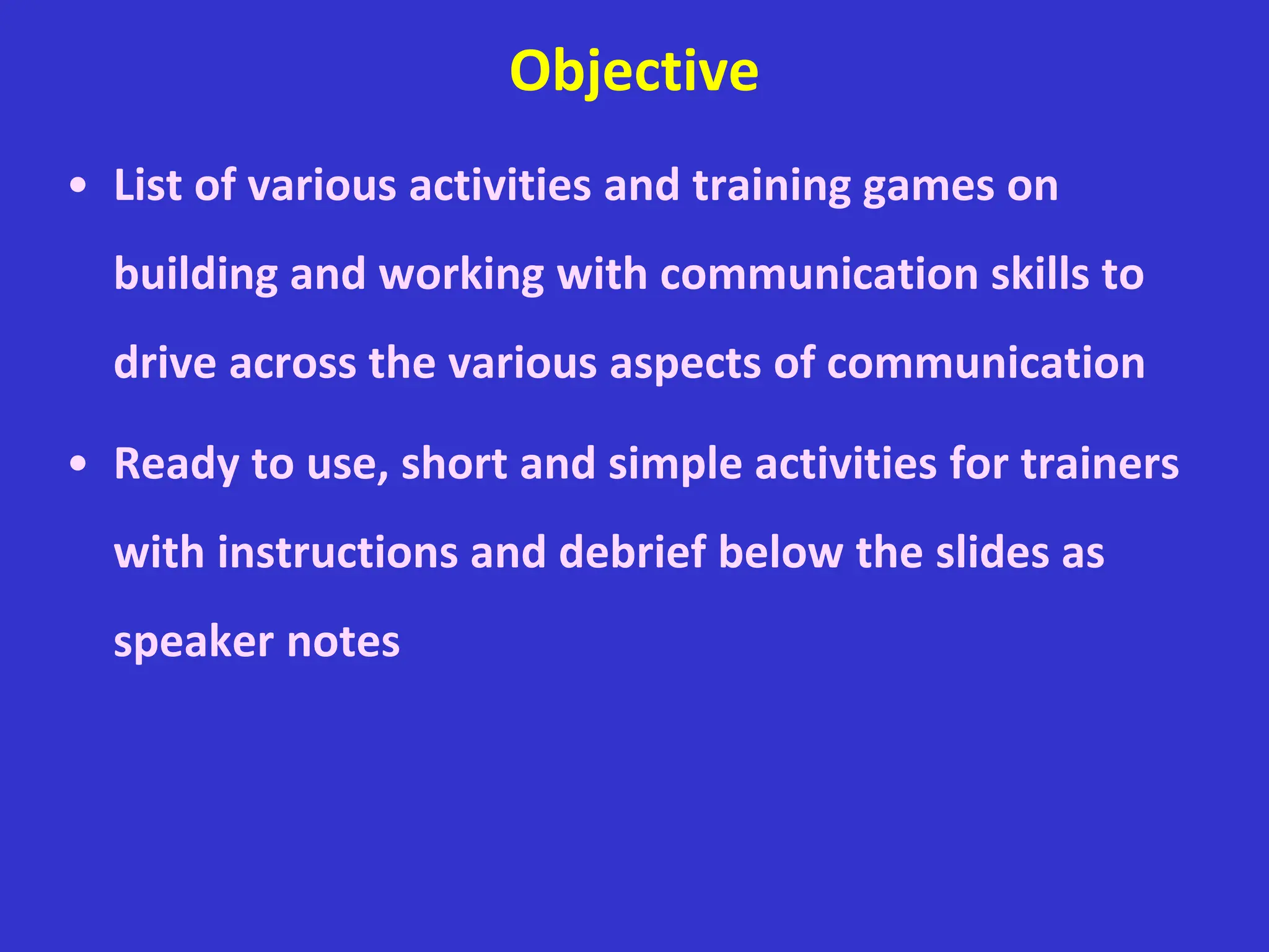 Twenty Exercises and Activities for Communication Skills | PPTX